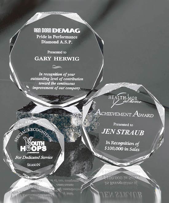 Clear Acrylic Octagon Award | Edco Awards