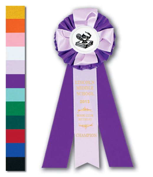 Picture of Custom Printed Rosette with Fancy Loops