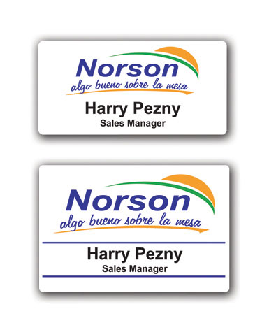 White Digital Name Badge | Edco Awards