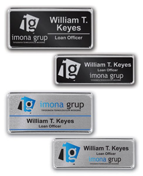 Silver Framed Name Badge | Edco Awards
