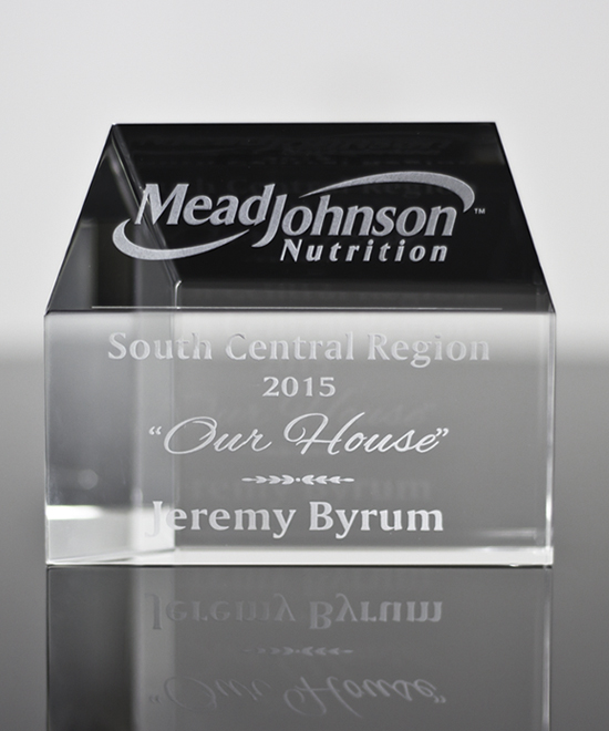 Crystal House Shaped Paperweight | Edco Awards