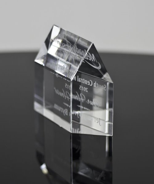 Crystal House Shaped Paperweight | Edco Awards