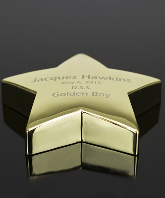 Gold Star Paperweight | Edco Awards