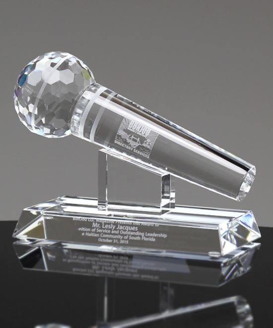 Crystal Microphone Award | CRY246 | Edco Awards