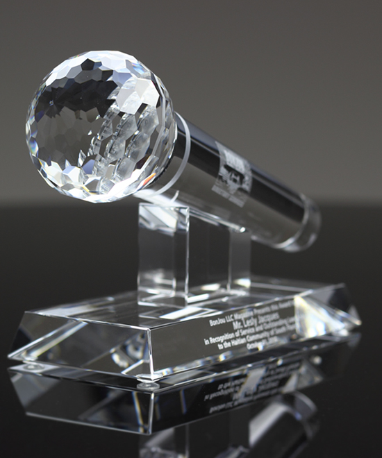 Crystal Microphone Award | CRY246 | Edco Awards