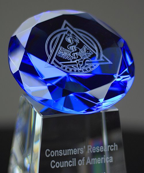 Diamond Sphere Clear Crystal | Crystal Diamond Award | edco.com | Edco ...