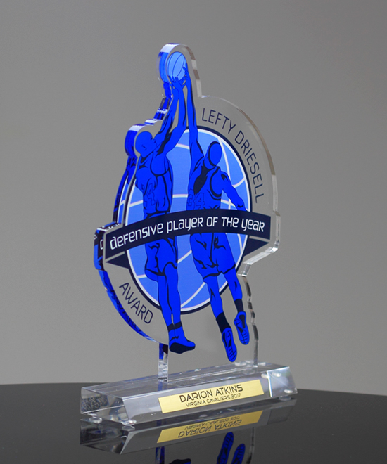 Basketball Defensive Player Acrylic Award | Edco Awards