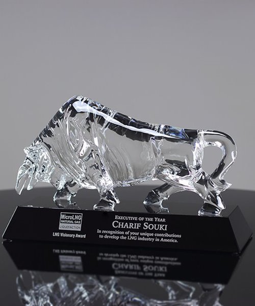 Crystal Bull Award CRY301 | Edco Awards
