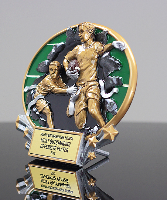 3D X-Plosion Flag Football Trophy MX2011 | Resin Award | Edco Awards