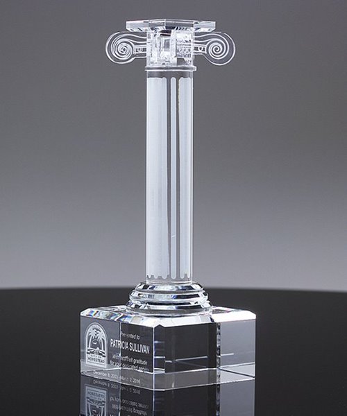 Ionic Column Crystal Award - Medium Size | Edco Awards