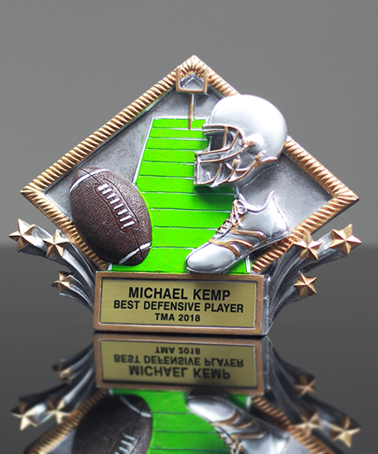 Football Diamond Plate Award | Edco Awards
