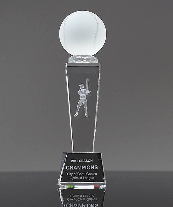 Crystal Baseball Tower | Edco Awards