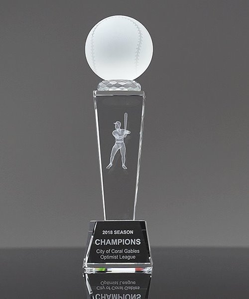 Crystal Baseball Tower | Edco Awards