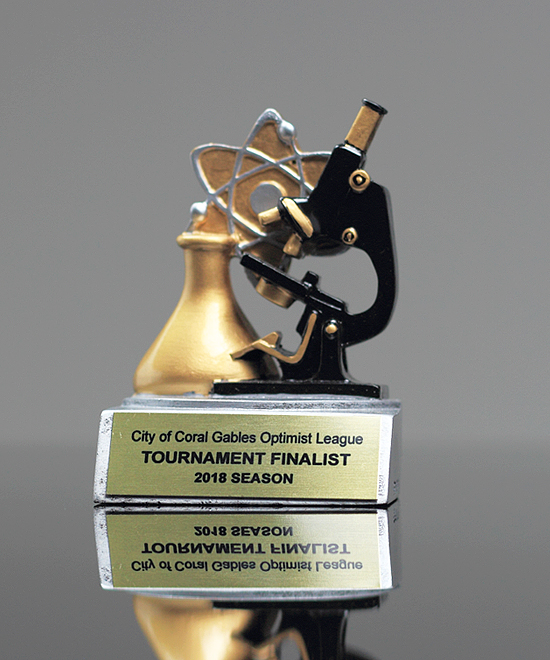 Science Microscope Resin Trophy | 60002GS | Edco Awards