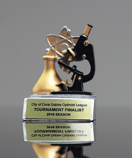 Science Microscope Resin Trophy | 60002GS | Edco Awards