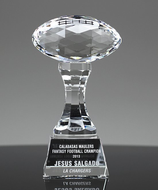 Multi-Faceted Crystal Football Tower Award (CRY149) | Edco Awards