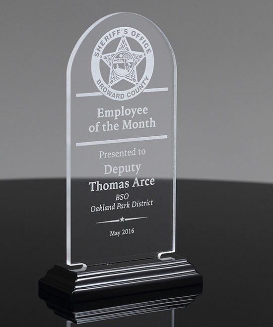 Acrylic Arch Trophy | Economy Acrylic | Edco Awards