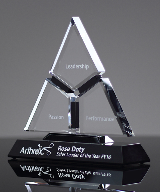 Apogee Triangle Crystal Award | CRY317 | Edco Awards