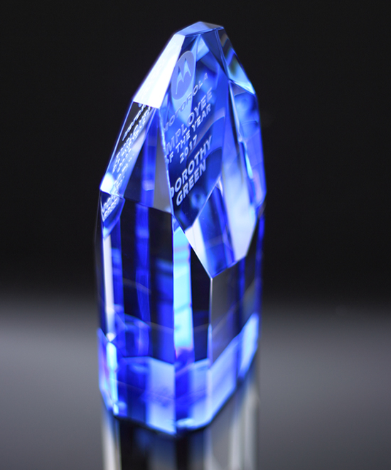 Beveled Sapphire Crystal Octagon Award | Edco Awards
