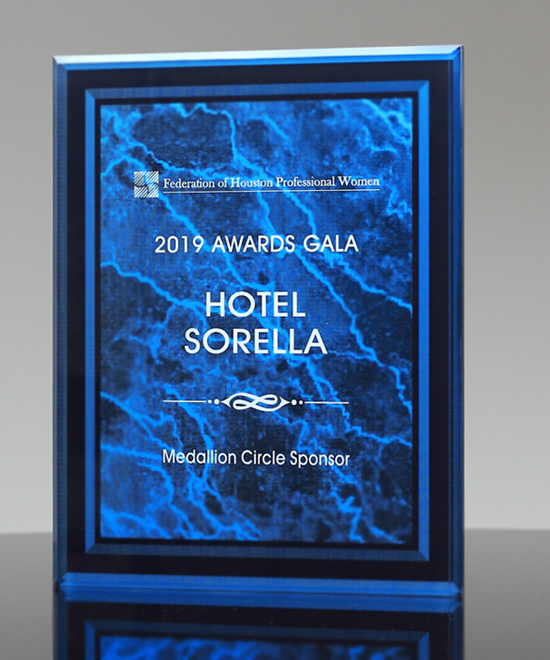 Blue Marble Acrylic Plaque | Edco Awards
