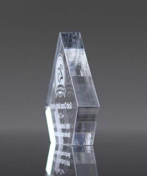 Simplex Diamond Acrylic Paperweight | Acrylic Pentagon Award | Edco Awards