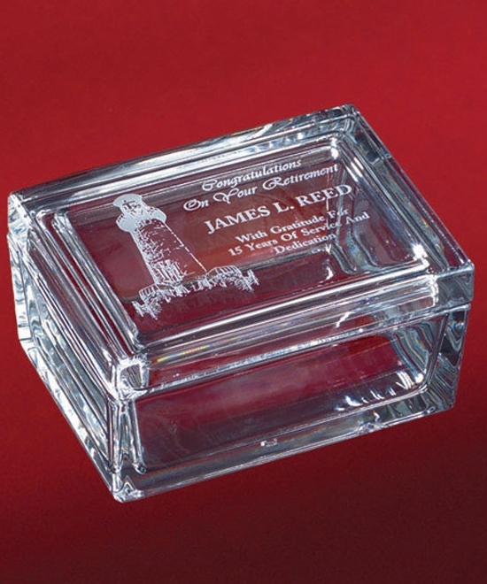 Smooth Glass Trinket Box | edco.com | Edco Awards
