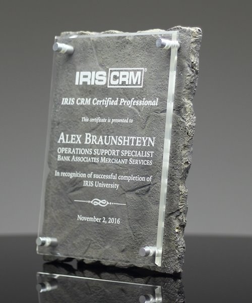 Stone with Acrylic Award Plaque FAP3810 | Edco Awards