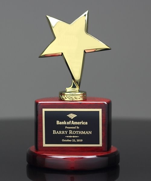 Stellar Performer on Rosewood Base Award | Edco Awards