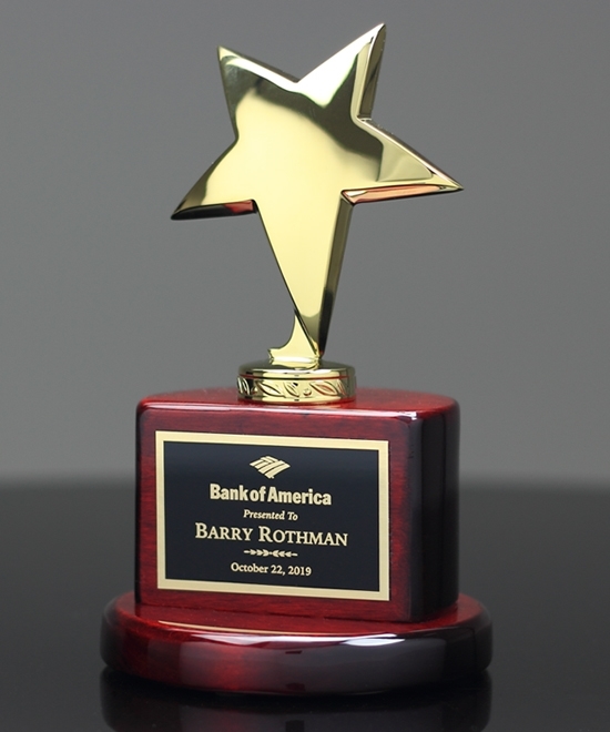 Stellar Performer on Rosewood Base Award | Edco Awards