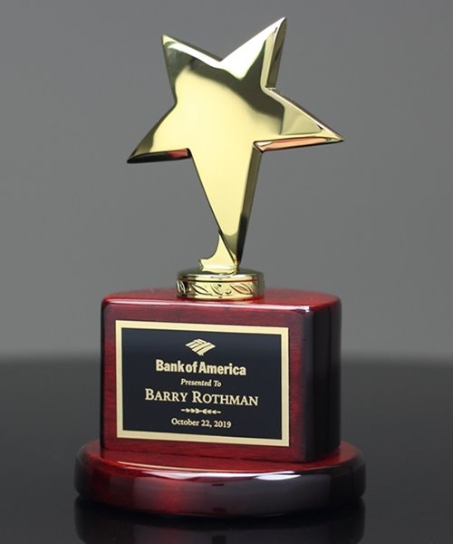 Stellar Performer on Rosewood Base Award | Edco Awards