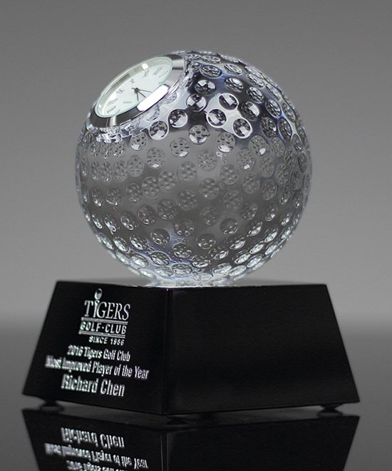 Crystal Golf Ball Clock Award | Edco Awards