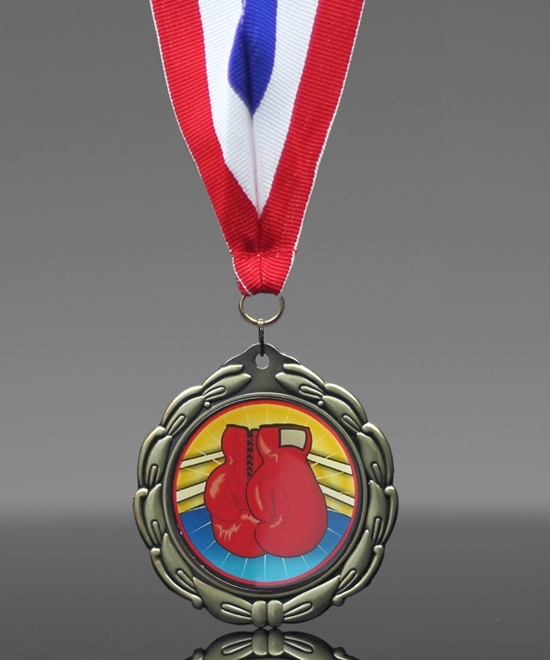 Boxing Epoxy Domed Medal | Edco Awards