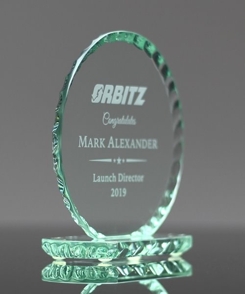 Pearl Edge Glass Circle Award | Edco Awards