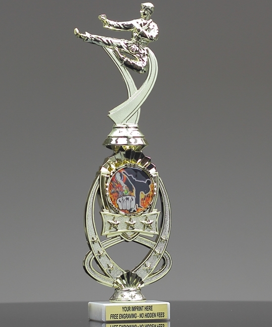 Karate Trophy with Meridian Riser