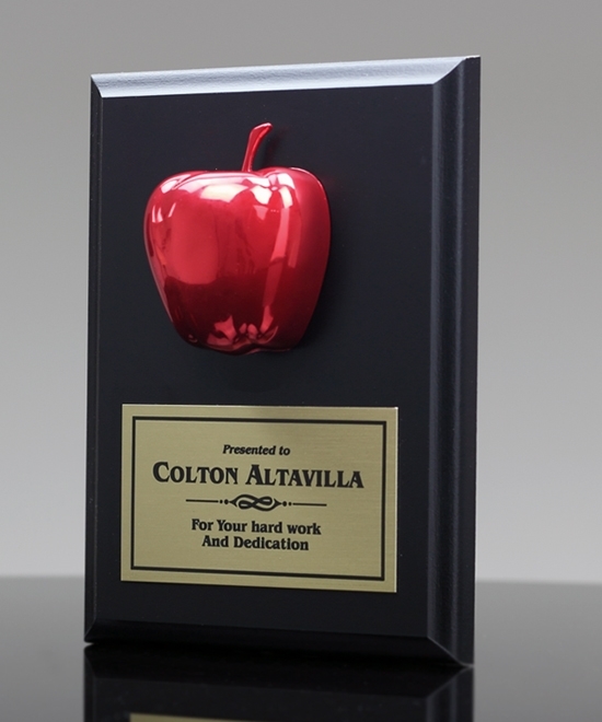 Red Apple Plaque | Edco Awards