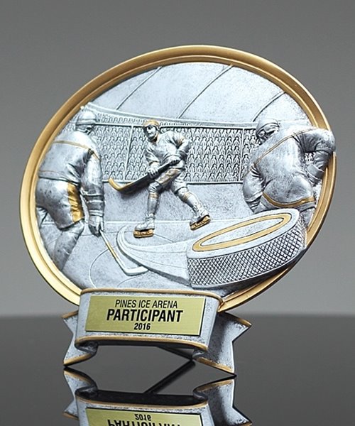Silverstone Ice Hockey Oval Trophy | Edco Awards