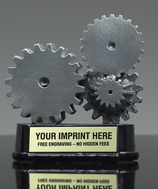 Silver Gears Trophy | Custom Awards | Edco Awards