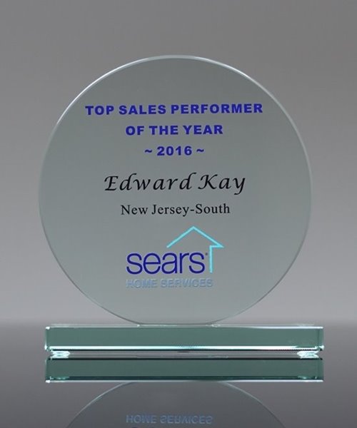 Classic Jade Glass Circle Trophy | Edco Awards