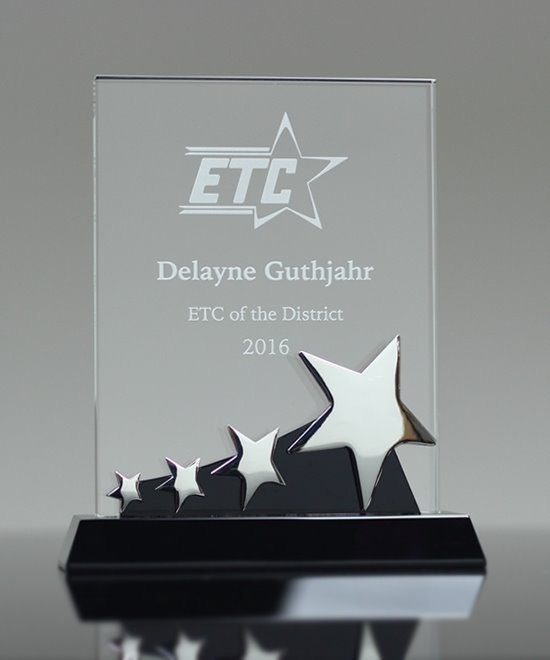 Constellation Silver Star Plaque CRY139 | Edco Awards