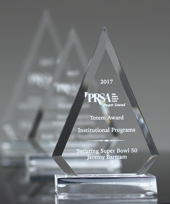 Clear Acrylic Diamond Award with Bevels | Edco Awards