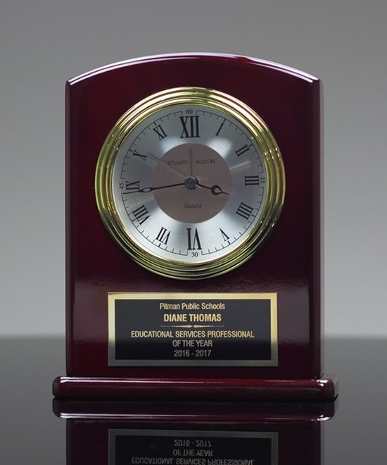 Diamond-Spun Desk Clock Award | BC970 | Edco Awards
