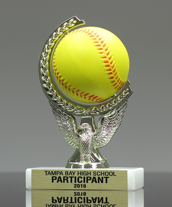 Squeezable Softball Spinner Trophy