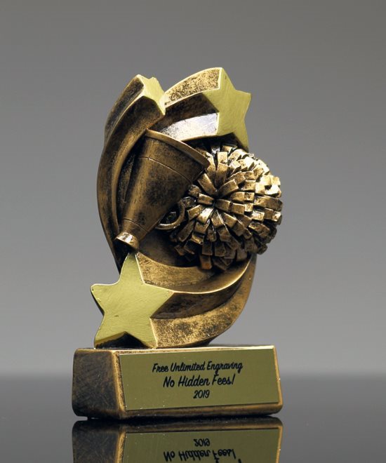 Star Swirl Cheerleader Trophy