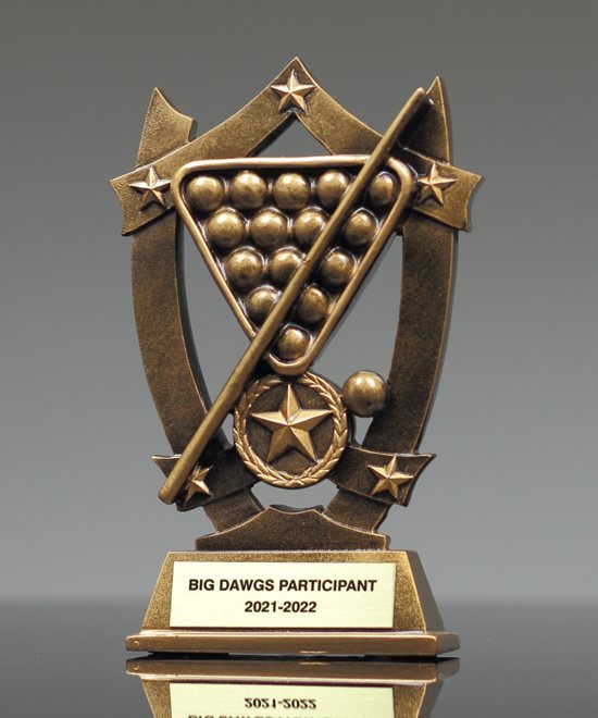 Star Shield Billiards Trophy