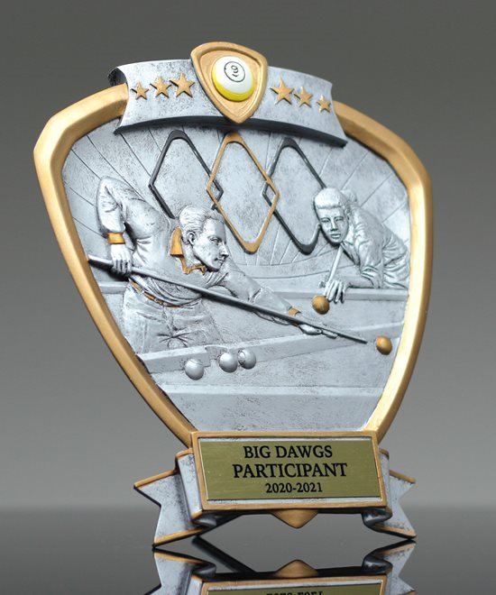 Billiards Shield Resin Trophy | Edco Awards