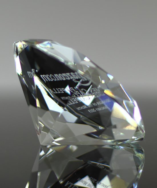 Crystal Diamond Paperweight | Edco Awards