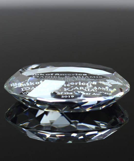 Multifaceted Crystal Round Paperweight | Edco Awards