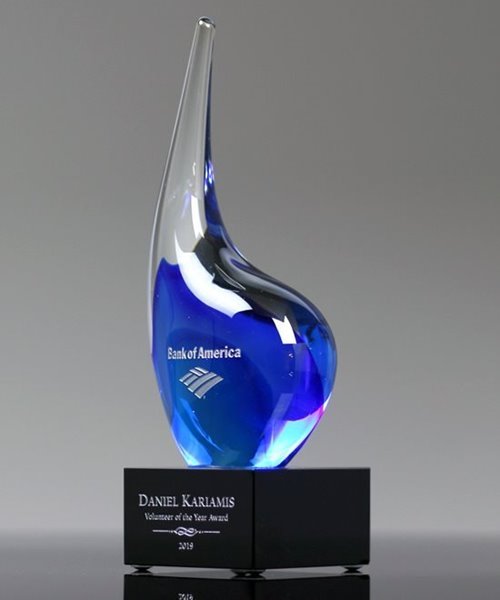 Blue Wave Art Glass Awards | Edco Awards