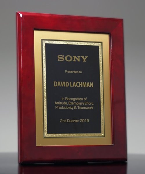 Stafford Rosewood Plaque Frame | Airflyte P3990 | Edco Awards