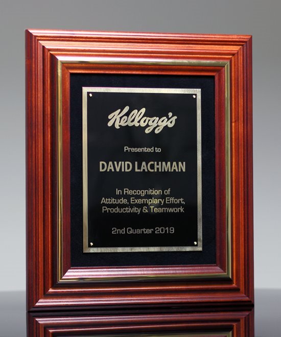 Cherry Award Plaque Frame | Edco Awards